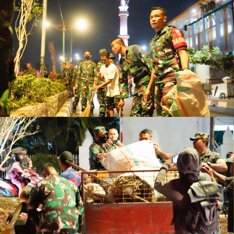 TNI-Polri Semangat Gotong Royong Bersihkan Lingkungan Pasca-Demonstrasi – Media Jurnal Indonesia