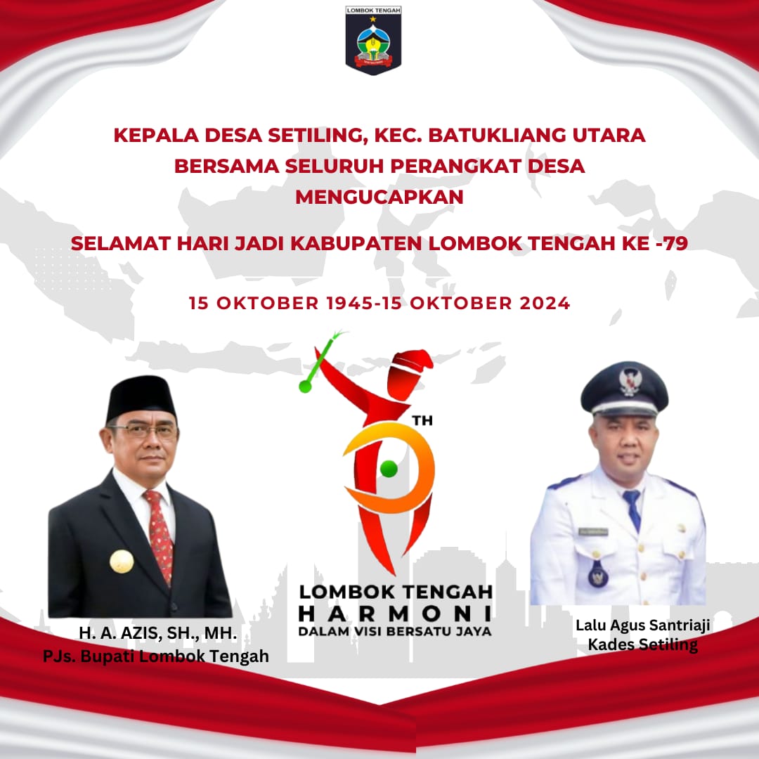 Kepala Desa Satiling Bersama Seluruh Perangkat Desa Mengucapkan ...