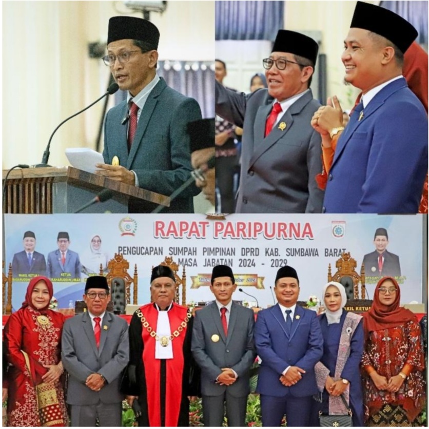 Pimpinan DPRD definitif Sumbawa Barat Ucapkan Sumpah dan Janji Jabatan 2024-2029 - Media Jurnal ...